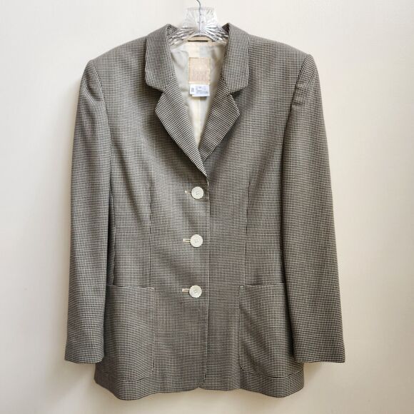 Laurel | Jackets & Coats | Laurel Classics Blazer Womens 36 Beige Black ...
